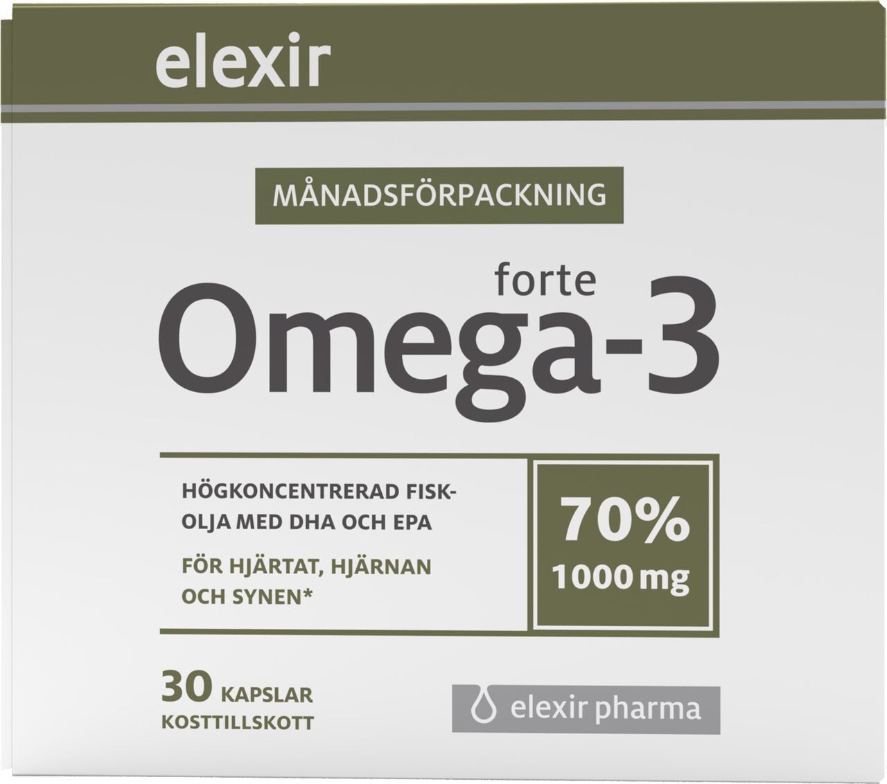 Köp Elexir Omega-3 forte 30 kapslar | Bonmed